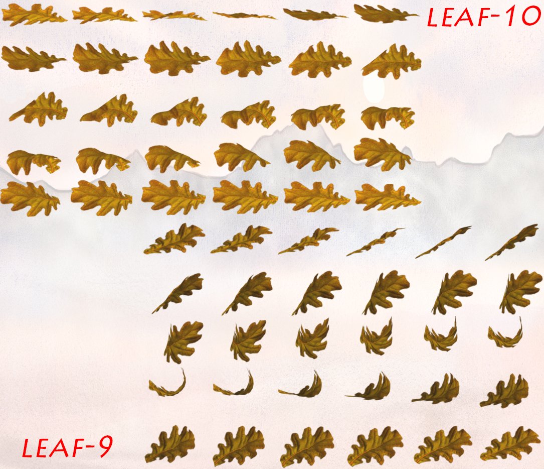 2d leaves 3D Assets in Game Assets 3DExport