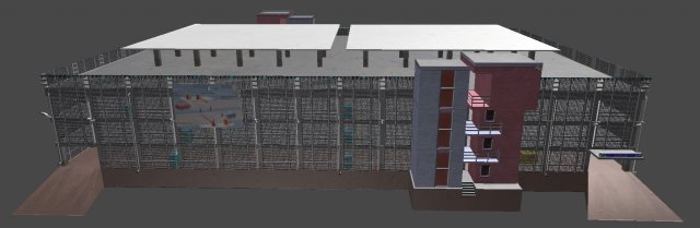 parking garage building 3D Model in Buildings 3DExport