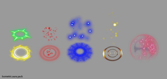animated aura pack sprite sheets for unity3d 3D Model in Animations ...