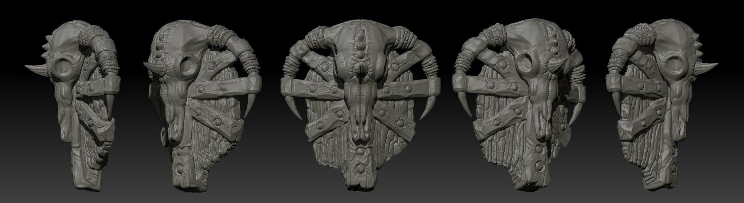 fantasy orcish shield 3D Models in Shield 3DExport