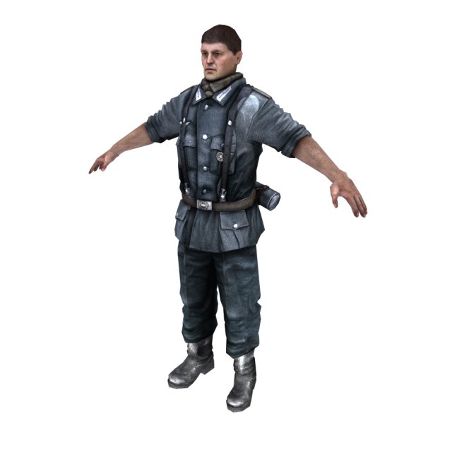 wwii nazi soldier Modelo 3D in Hombre 3DExport