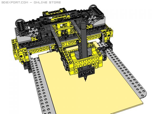 lego technic model printer 3D Model in Toys 3DExport