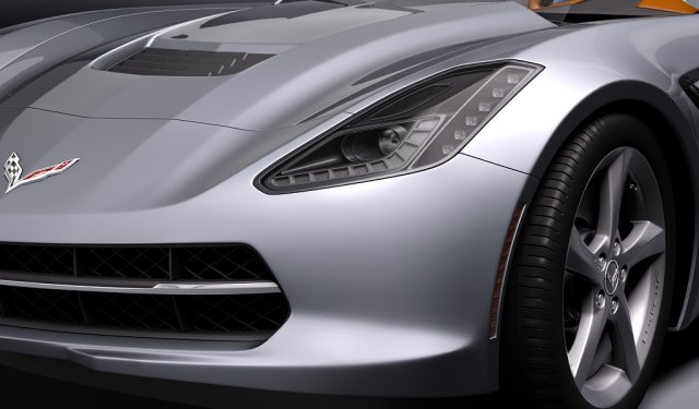 chevrolet corvette stingray 2014 convertible 3D Model in Sport Cars ...