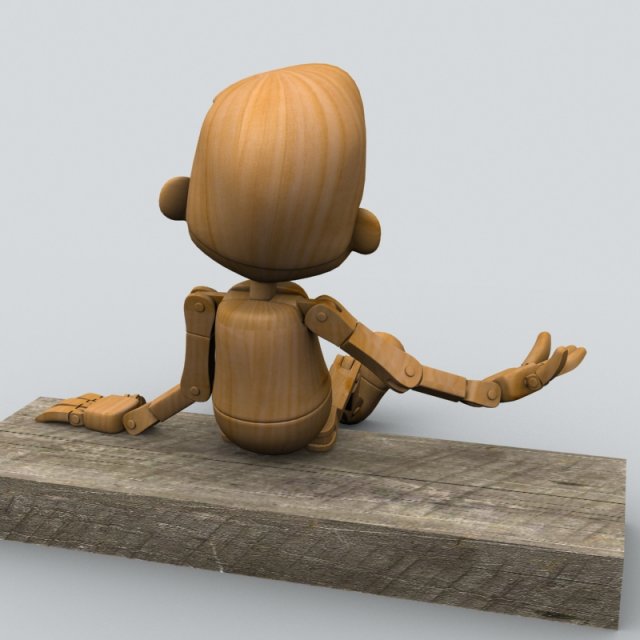 wooden puppet 1 3D Model in Toys 3DExport