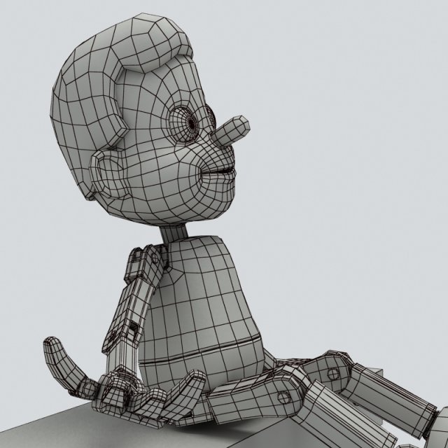 wooden puppet 1 3D Model in Toys 3DExport