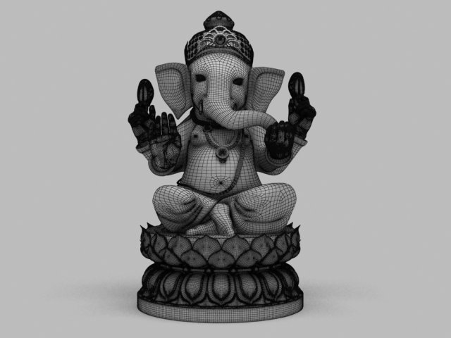 ganesha statue 3D Model in Sculpture 3DExport