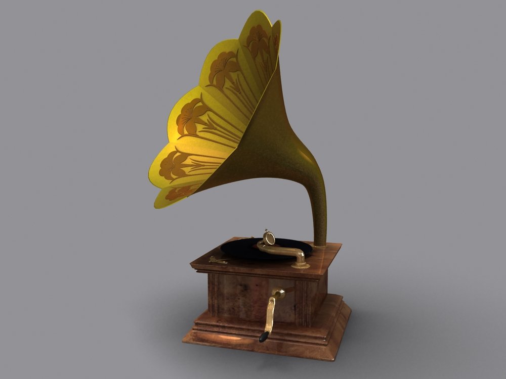 gramophone 3D Models in Other 3DExport