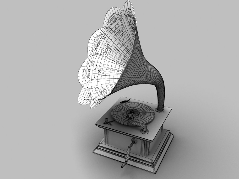 gramophone 3D Models in Other 3DExport