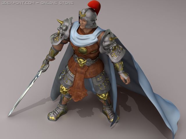 Chinese Ancient General 3D Model in Fantasy 3DExport