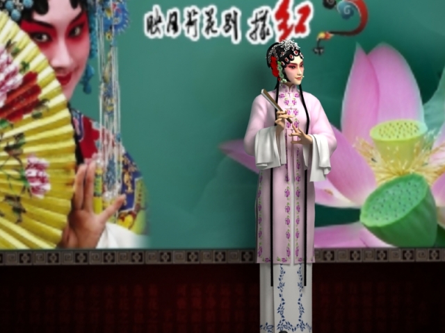 female chinese peking opera character 3D Model in Woman 3DExport