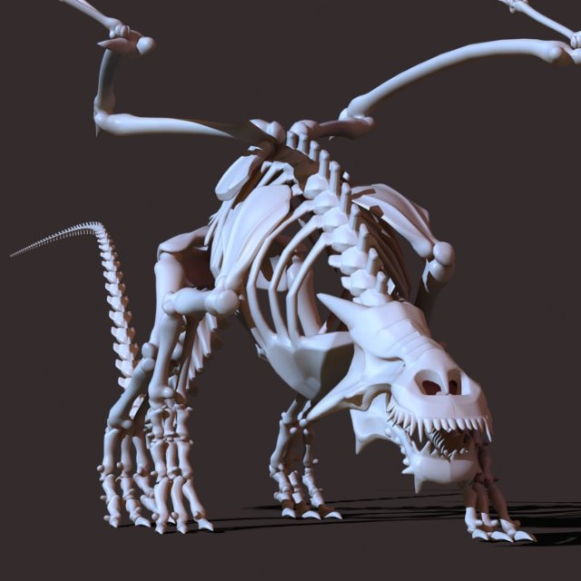 dragon skeleton 3D Model in Fantasy 3DExport