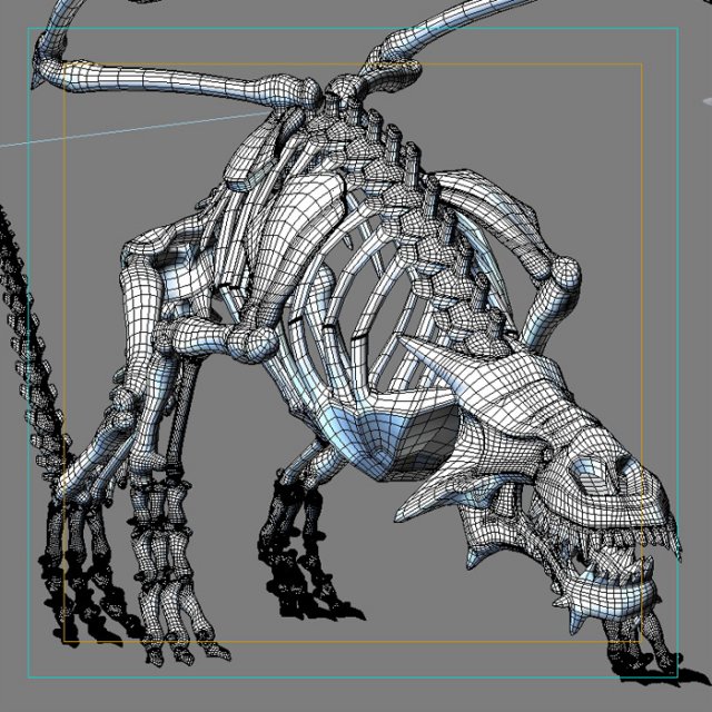 dragon skeleton 3D Model in Fantasy 3DExport