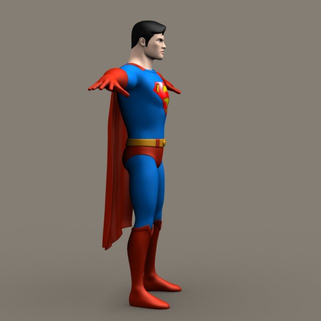 superman 3D Model in Fantasy 3DExport