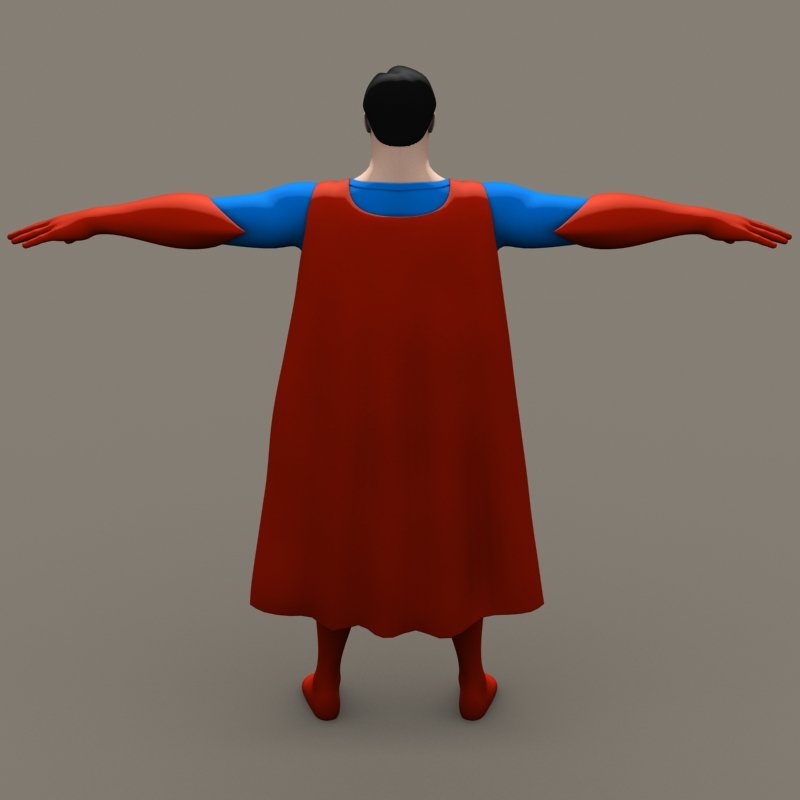 Superman 3D Model in Fantasy 3DExport