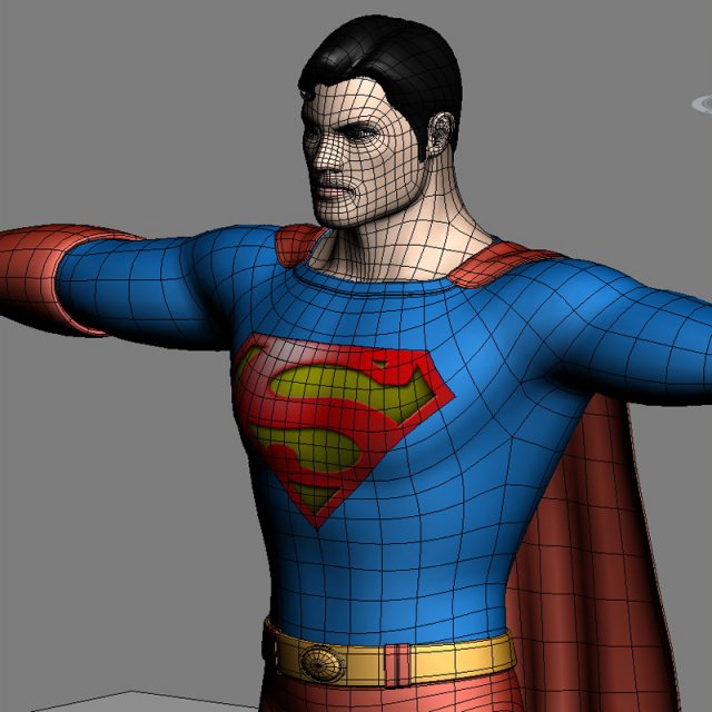 superman 3D Model in Fantasy 3DExport