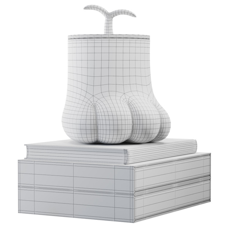 Paw Jar and books 3D Model in Household Items 3DExport