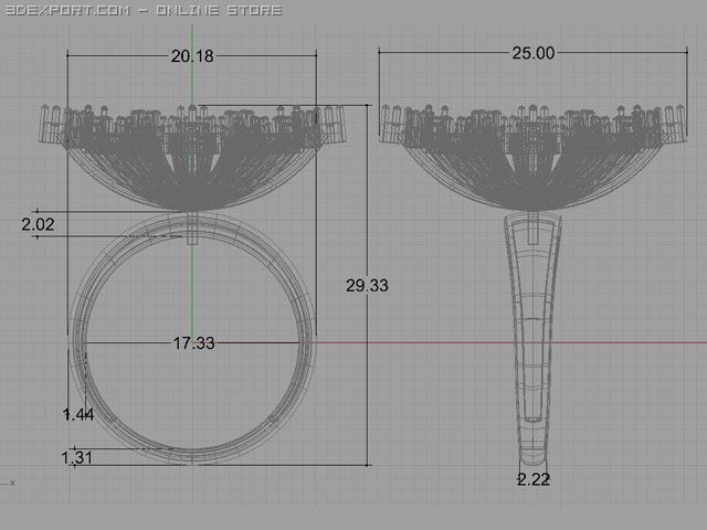 engagement ring 3D Model in Jewellery 3DExport