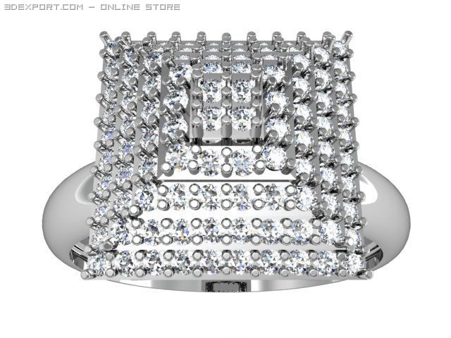 engagement ring 3D Model in Jewellery 3DExport