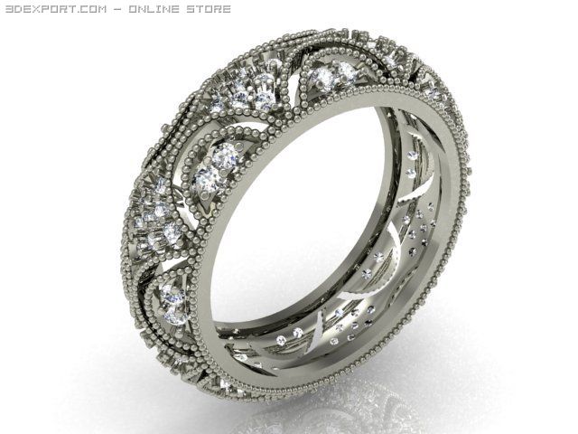 engagement ring 3D Model in Jewellery 3DExport