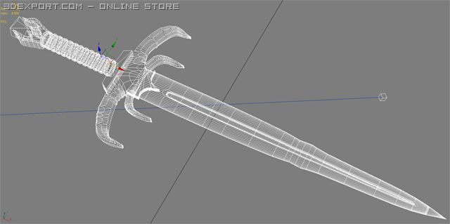 bone sword 3D Model in Melee 3DExport