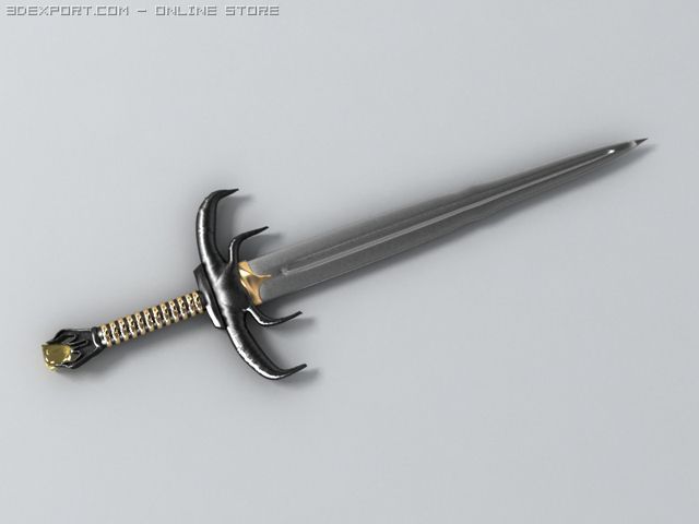 bone sword 3D Model in Melee 3DExport