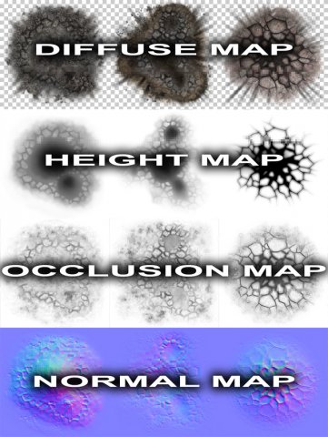 Crater ground damage explosion decal collection - pack 1 - delux CG ...