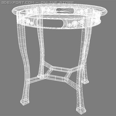 table antique 3D Model in Table 3DExport