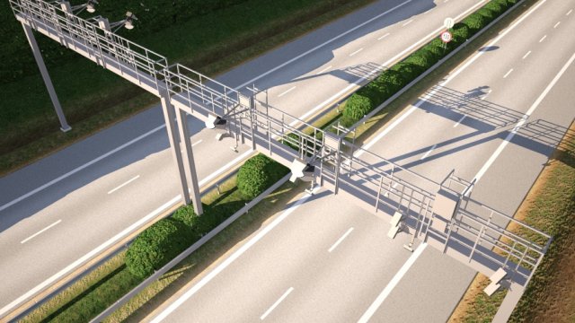 Tileable highway 01 3D Model in Environment 3DExport