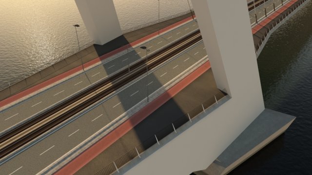 Cable-stayed bridge 3D Model in Bridge 3DExport