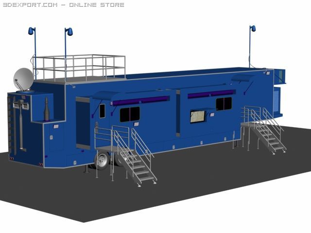 state police mobile command unit 3D Model in Truck 3DExport