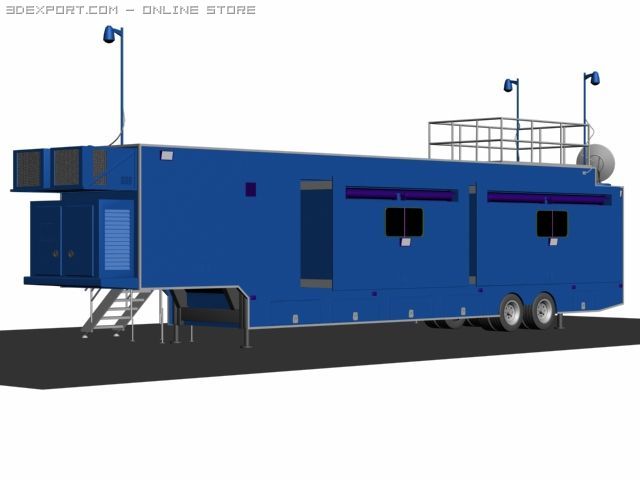 state police mobile command unit 3D Model in Truck 3DExport