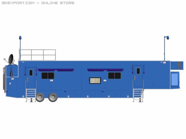 state police mobile command unit 3D Model in Truck 3DExport