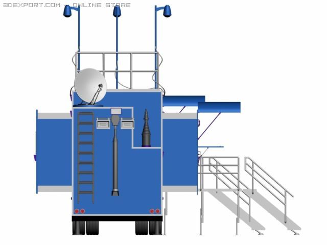 state police mobile command unit 3D Model in Truck 3DExport