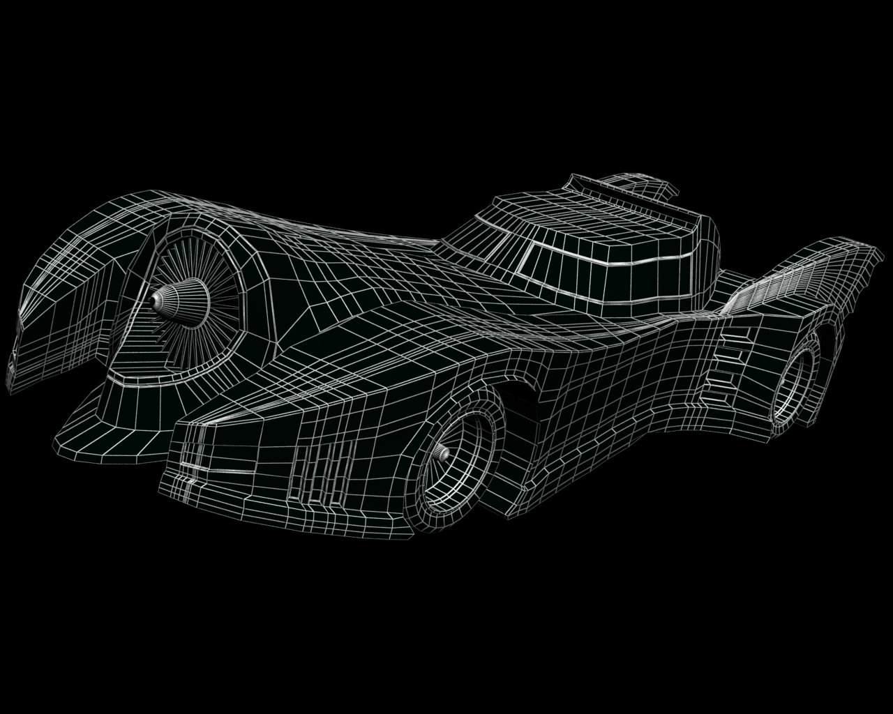 BatMobile 3D Model in Concept 3DExport