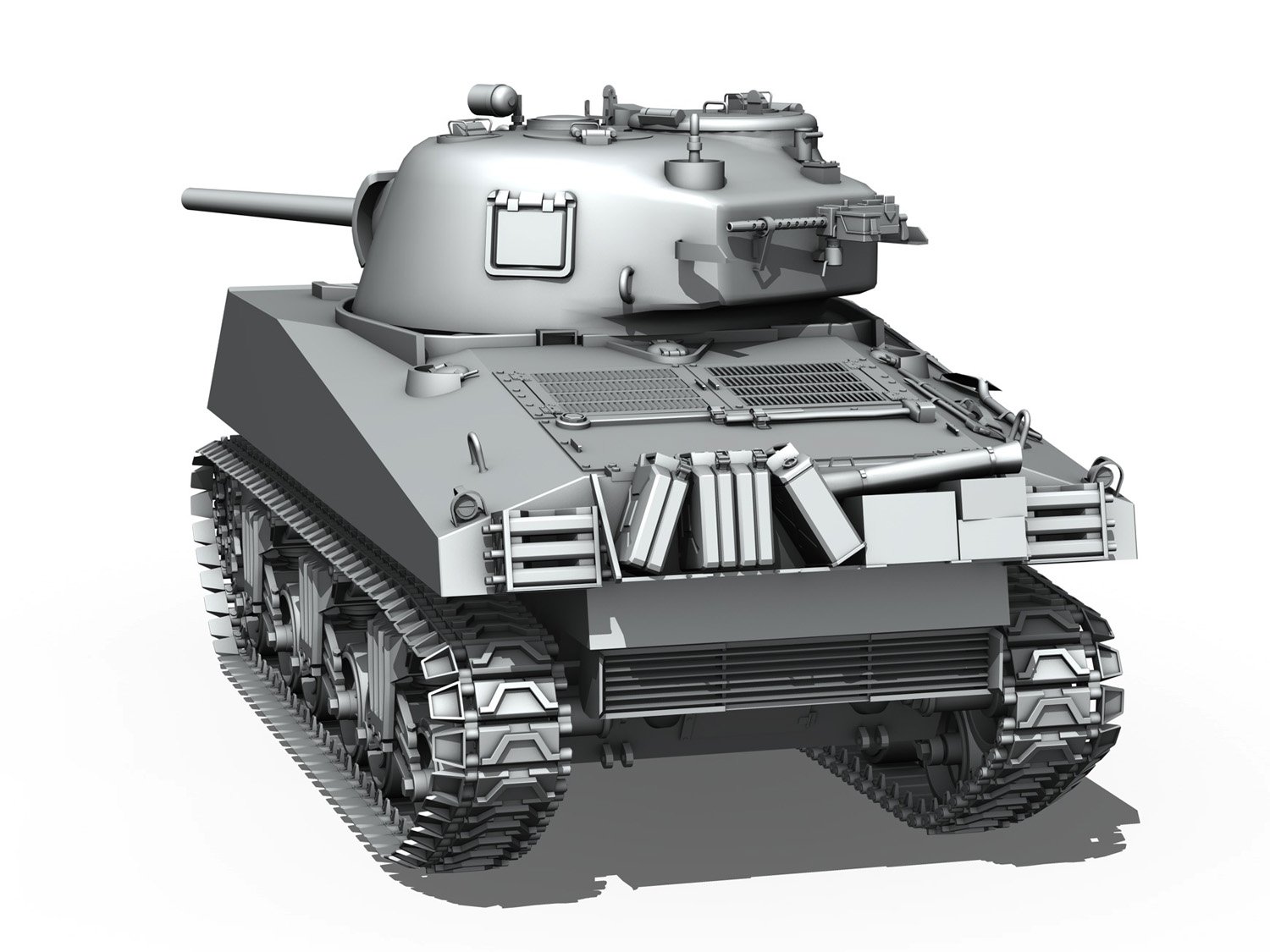 M4A3 - Sherman 3D Model in Tank 3DExport