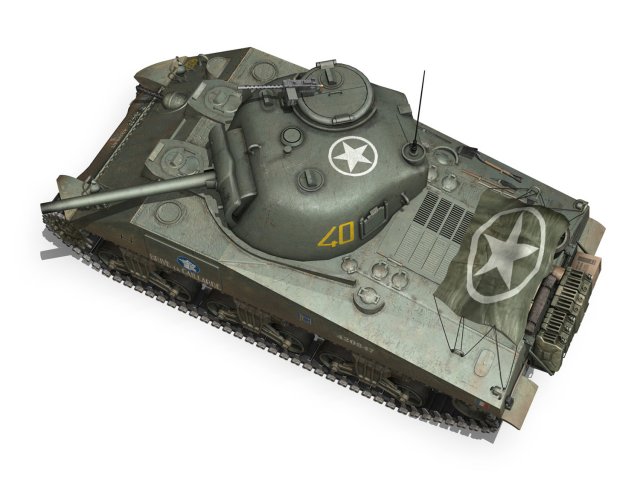 m4a2 sherman - brive la gaillarde 3D Model in Tank 3DExport