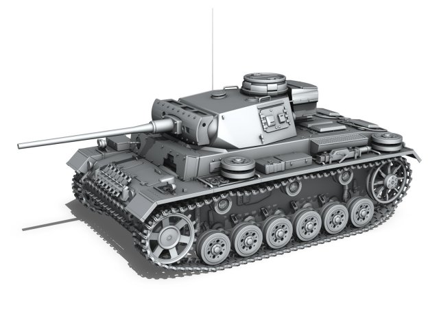 pzkpfw iii - panzerkampfwagen iii - ausf l 3D Model in Tank 3DExport