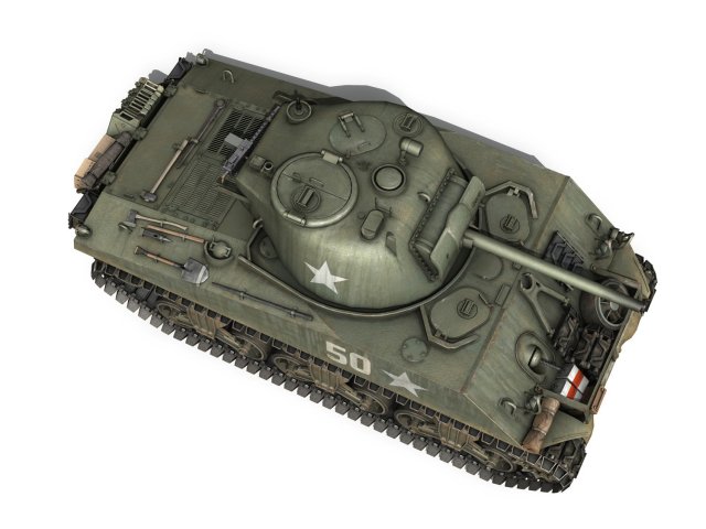 m4a3 75mm - sherman - 50 3D Model in Tank 3DExport