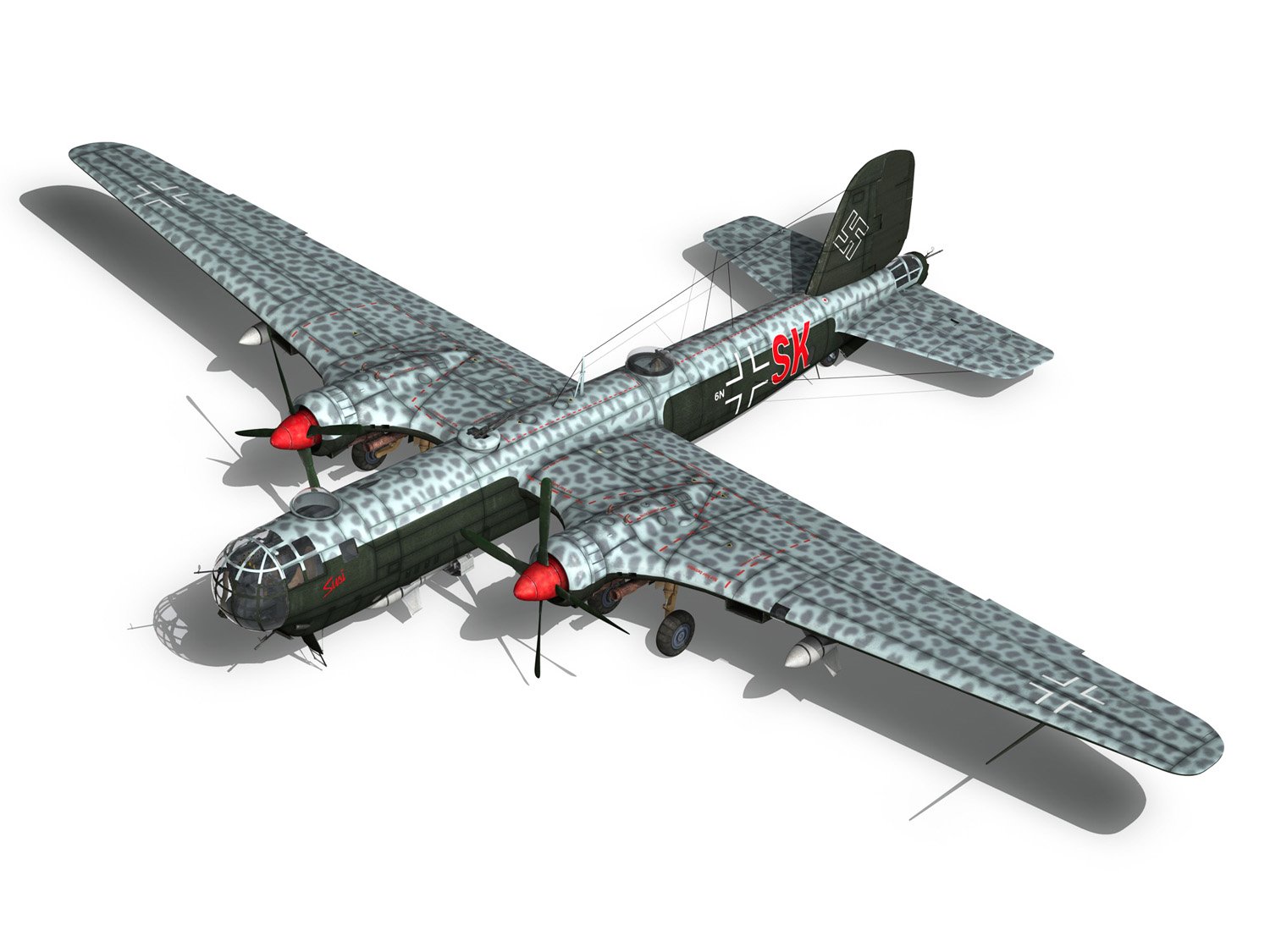 Heinkel He-177 - Greif - 6NSK 3D Model in Bomber 3DExport
