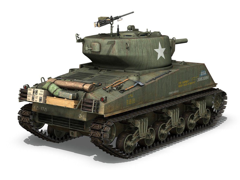 M4A3E2 - Sherman Jumbo - Cobra King 3D Model in Tank 3DExport