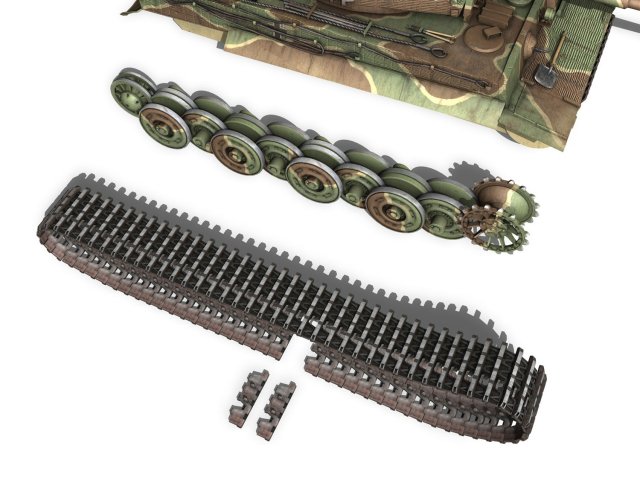 panzer vi - tiger - 132 - late production Modèle 3D in Tank 3DExport