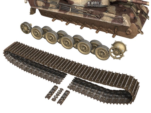 panzerkampfwagen vi - ausf b - tiger ii - 201 Modelo 3D in Tanques 3DExport