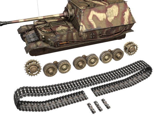 ferdinand tank destroyer - tiger p - 231 3D Model in Tank 3DExport