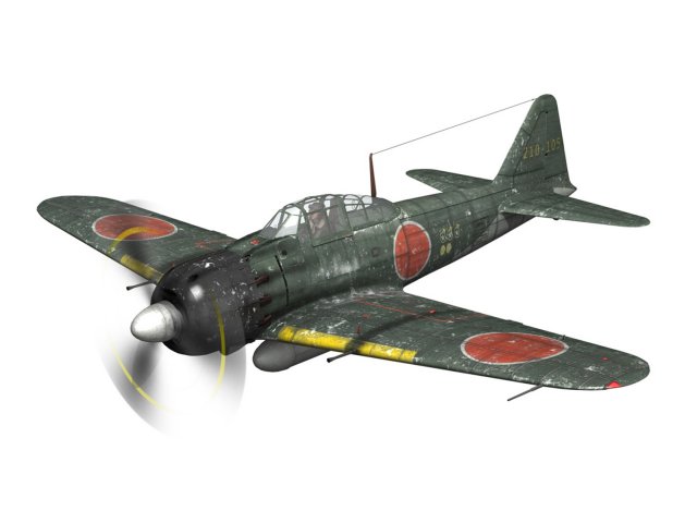 mitsubishi a6m5 zero 3D Model in Fighter 3DExport