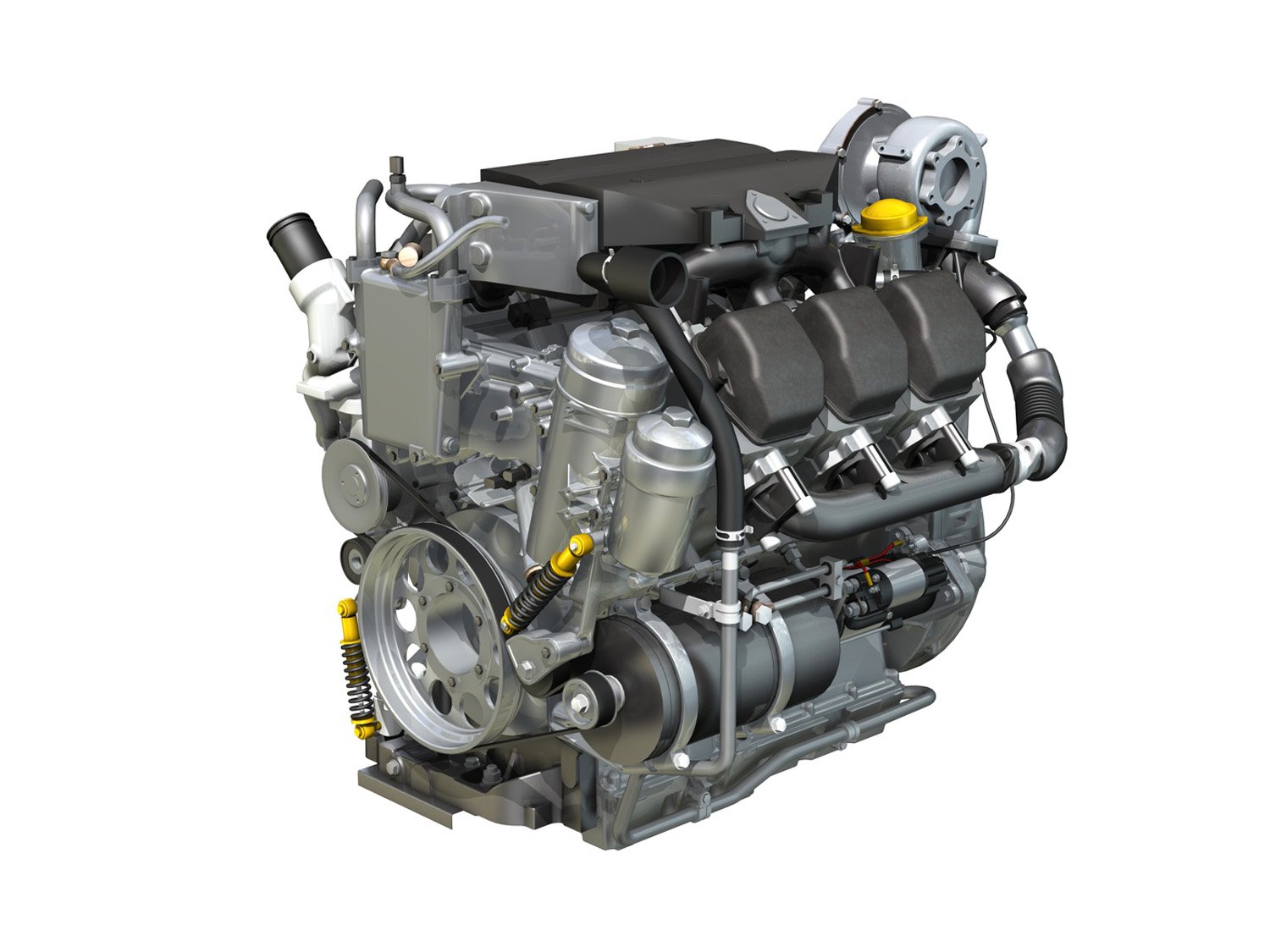 Truck diesel engine 3D Model in Parts of auto 3DExport