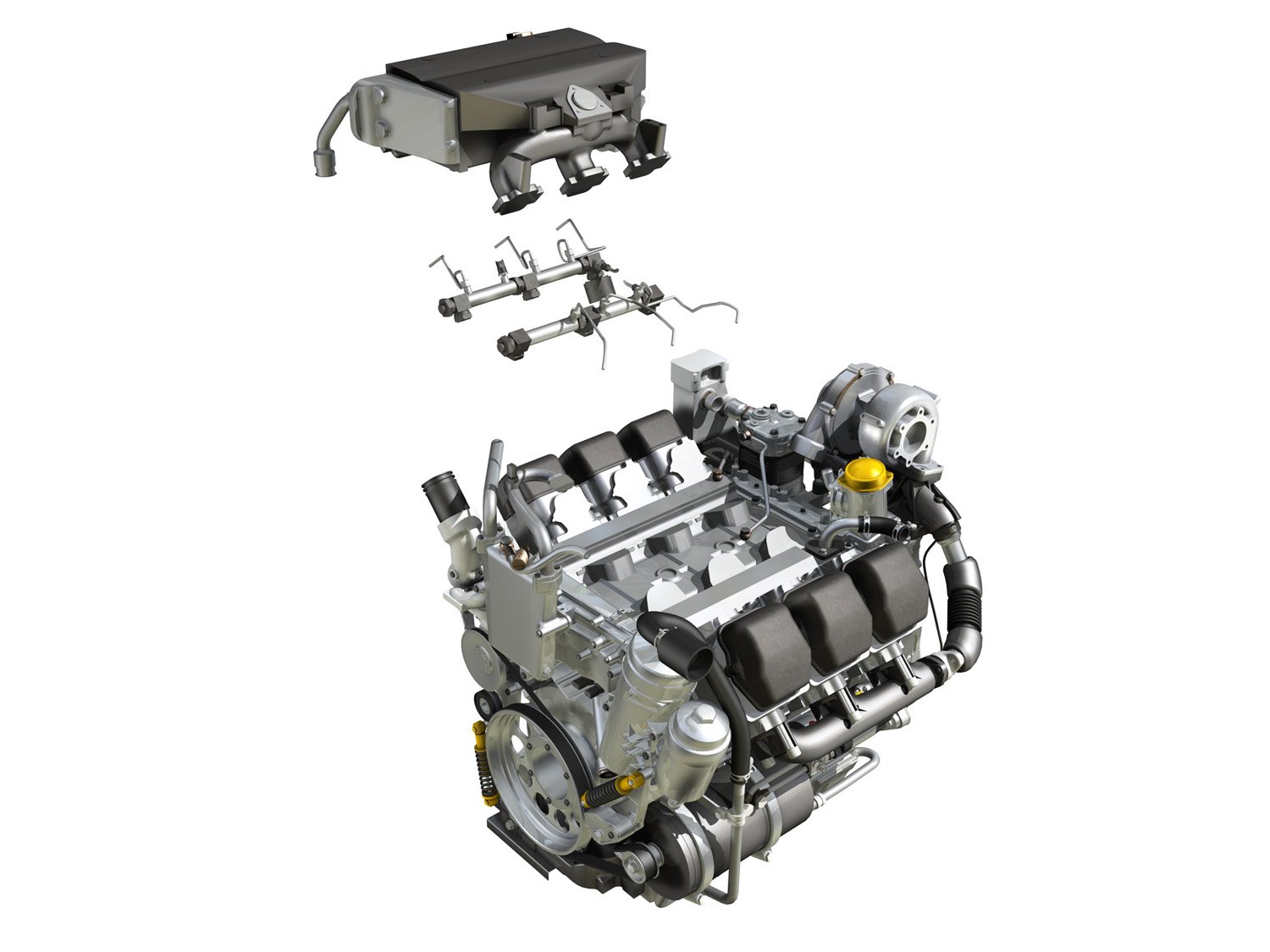 Truck diesel engine 3D Model in Parts of auto 3DExport