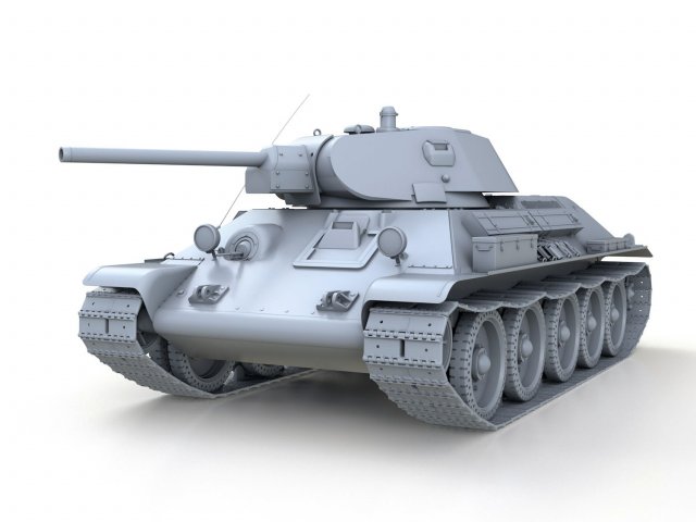 t-34-76 - model 1941 - soviet medium tank 3D Model in Tank 3DExport
