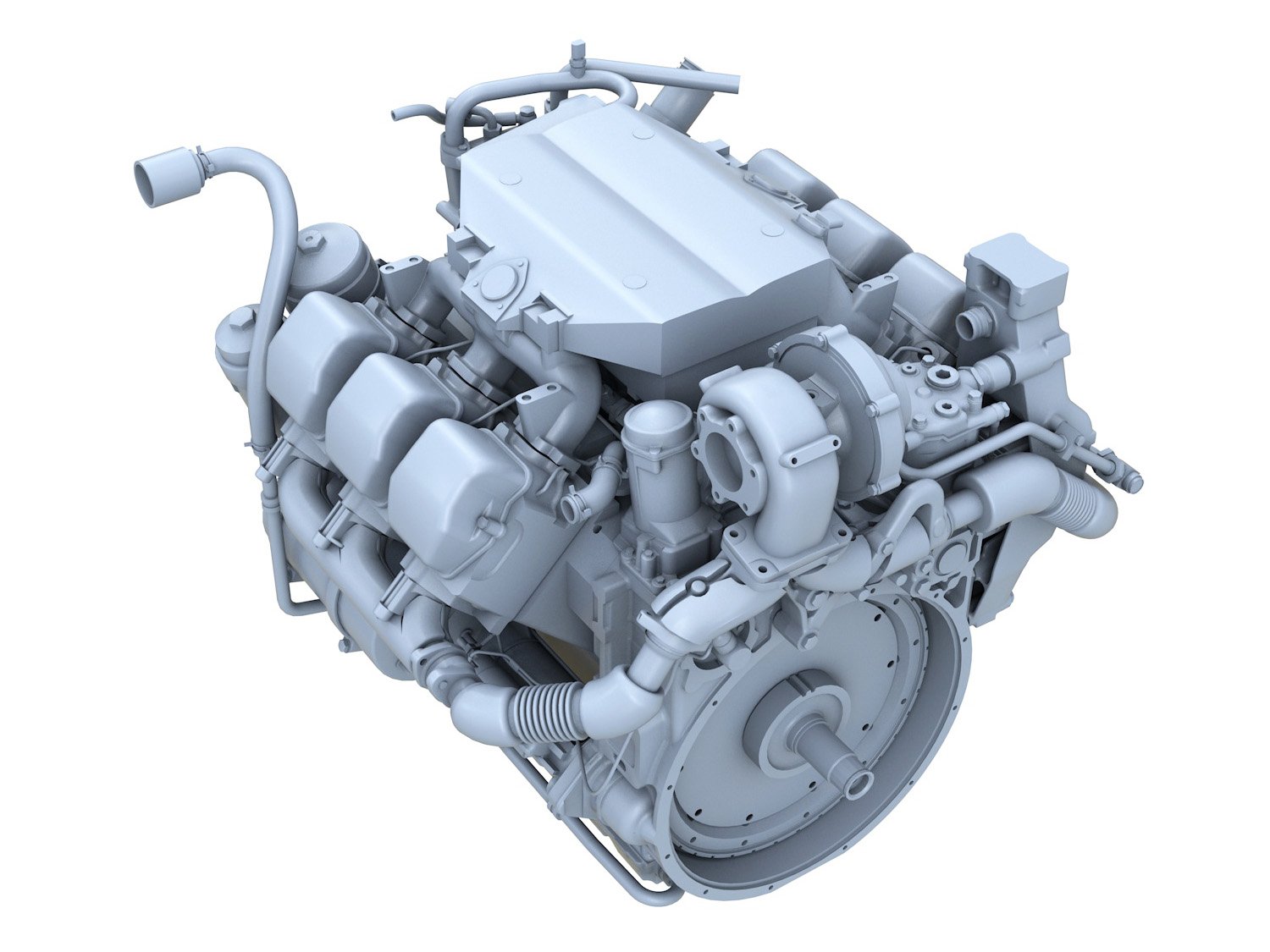 Truck diesel engine 3D Model in Parts of auto 3DExport
