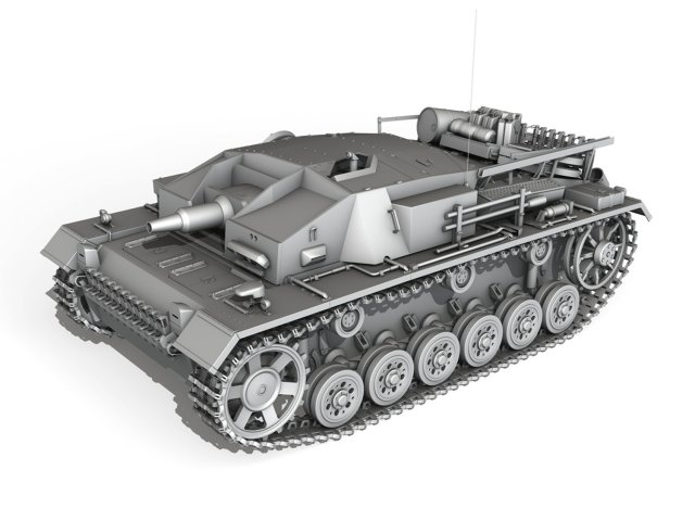 stug iii ausf d stug abt 192 3D Model in Tank 3DExport