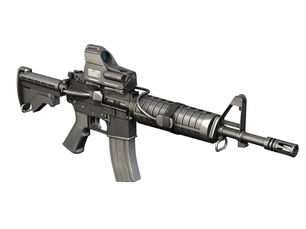 Colt M4A1 Commando MARS 3D Model in Assault Rifles 3DExport